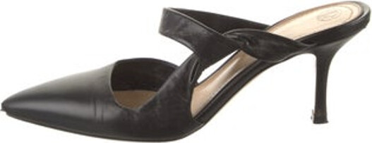 The Row Leather Mules - ShopStyle