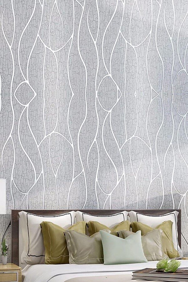 Living and Home 9.5M x 53Cm Modern Curve Striped Wallpaper Home Decor ...