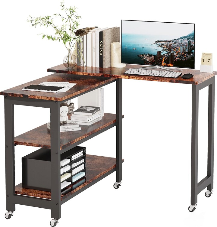 Global Pronex Movable Desk, 360° Rotating Desk, Desk with Storage ...