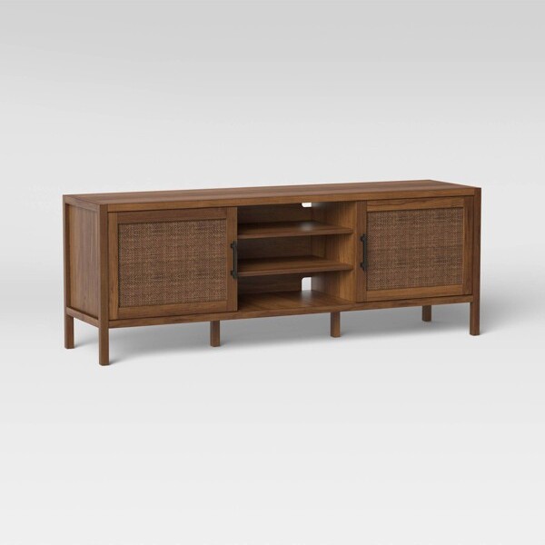 Threshold Warwick Storage TV Stand for TVs up to 69 Sliding Woven Doors ...