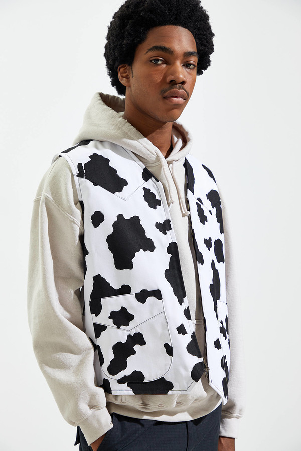 MONITALY Cow Print Western Yoke Vest - ShopStyle Outerwear