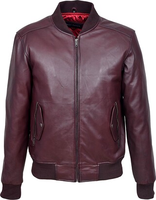 Smart Range 1229 70'S Retro Bomber Men's Oxblood Classic Soft Italian ...