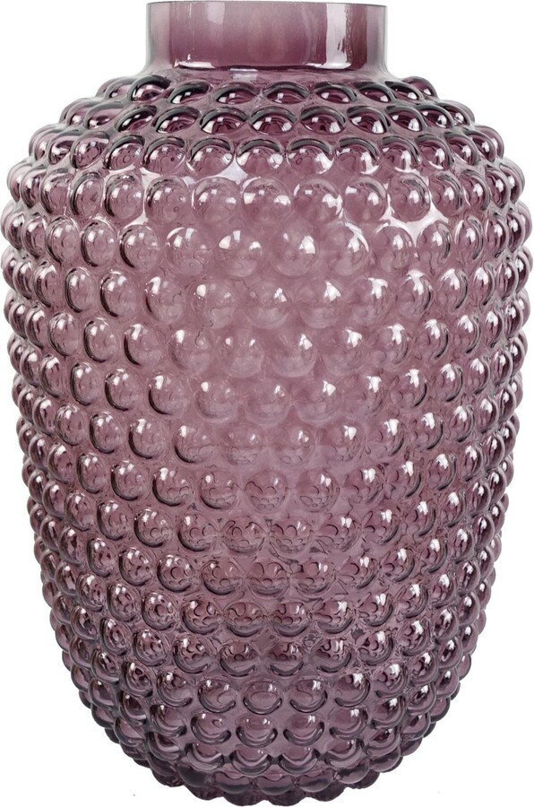 Leaf 30cm Mulberry Purple Bubble Glass Vase - ShopStyle