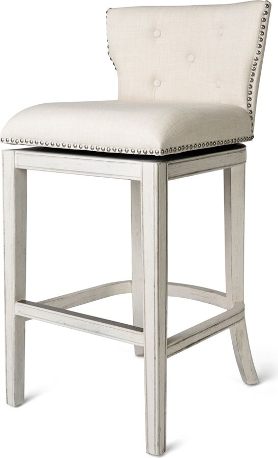 Maven Lane Hugo Tufted Bar Height Stool 31"H with 180 Degree Swivel ...