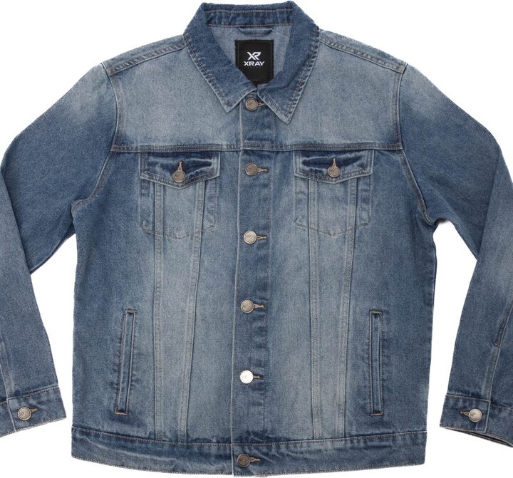 X-Ray X RAY Men's Limited Edition Denim Jacket With Graphic On The Back ...