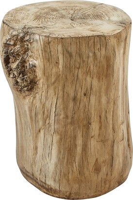 Ball & Cast Faux Wood Tree Stump Stool MgO Accent Side End Table ...