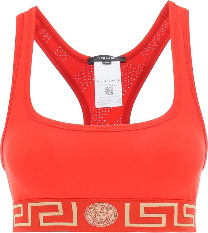 Versace sports bra with greca border - ShopStyle