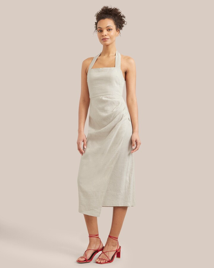 Modern Citizen Mira Square-Neck Halter Midi Dress - ShopStyle