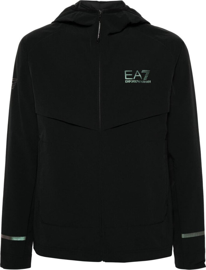 EA7 Emporio Armani Logo Nylon Blouson Jacket - ShopStyle