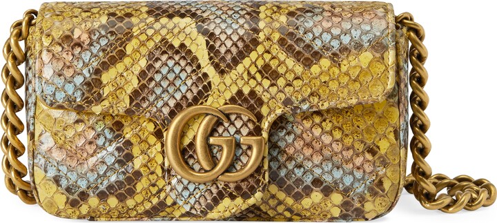 Gucci GG Marmont python belt bag - ShopStyle