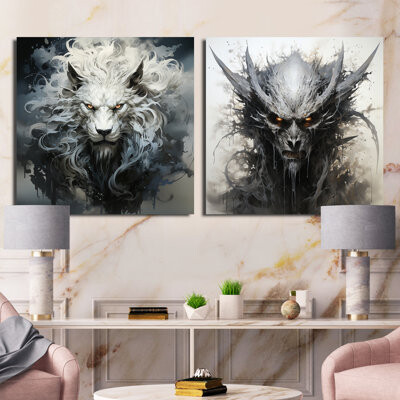 Trinx Mythical Creature Painting - Fantasy & Sci-Fi Square Collage Set ...