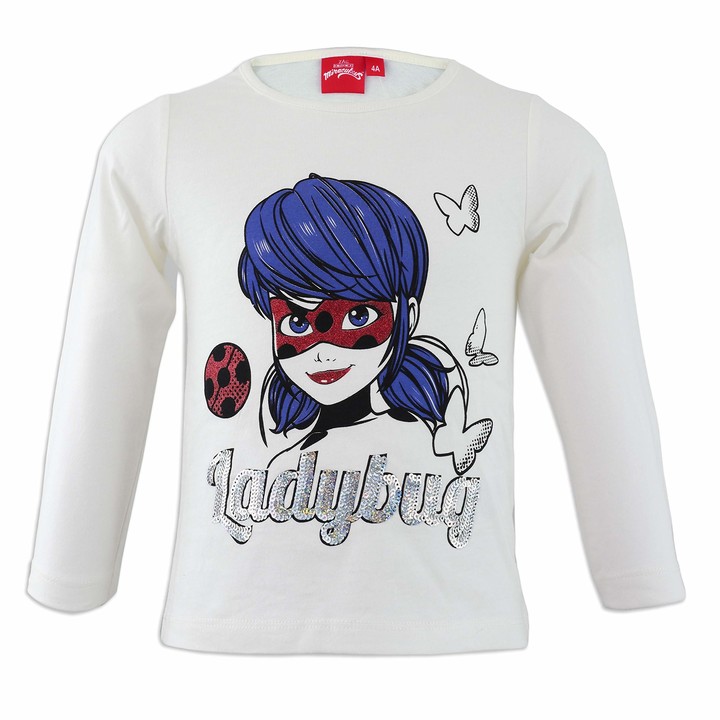 Miraculous Ladybug E Cat Noir Miraculous Ladybug Girls T-Shirt - White ...