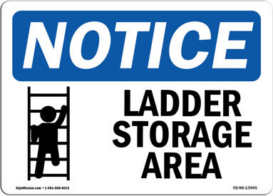 SignMission Ladder Storage Area Sign with Symbol - ShopStyle Desks