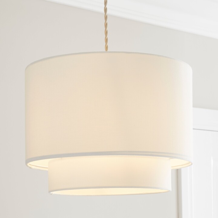 Dunelm Luna Two Tier Shade 30cm Cream - ShopStyle