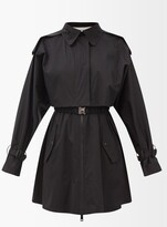 Moncler Pamanzi Hooded Laminated-nylon Trench Coat - Black - ShopStyle