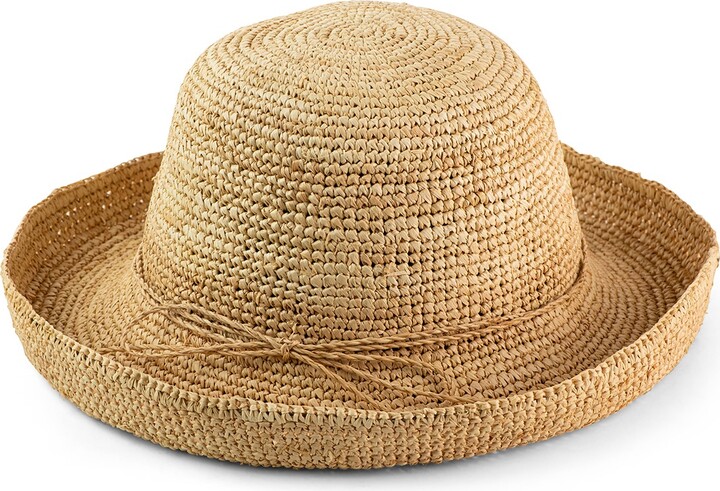 Justine Hats - Raffia Turn Up-Down Straw Hat - ShopStyle