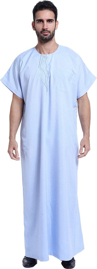 MODSGUE Abaya Muslim Men's Saudi Arabian Travel Bathrobe Middle East ...