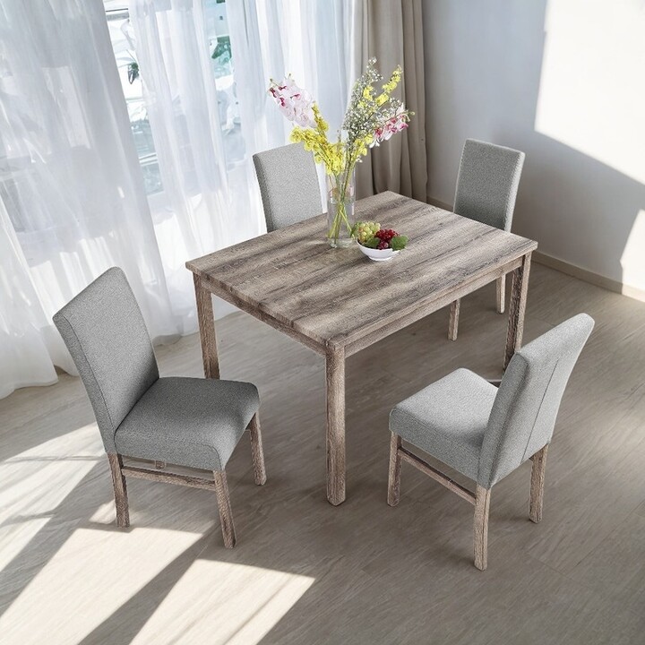 IGEMAN 5 Piece Modern Small Space Dining Table Set with 1 Table and 4 ...