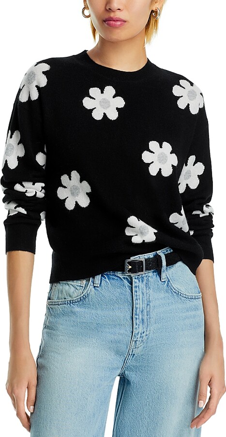 Aqua Daisy Intarsia Cashmere Sweater - Exclusive - ShopStyle