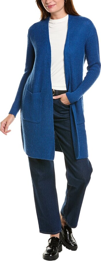 Forte Cashmere Rib Long Wool & Cashmere-Blend Cardigan - ShopStyle