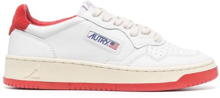 AUTRY Logo Patch Low-Top Sneakers - ShopStyle