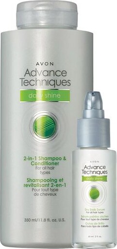 Advance Techniques 2-In-1 Shampoo and Conditioner & Dry Ends Serum Set ...