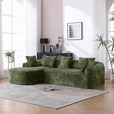 Dakota Fields 3 Seater Sofa, Oversized Comfy Sofa, L-Shape Sofa Couch With Chaise, Sleeper ...