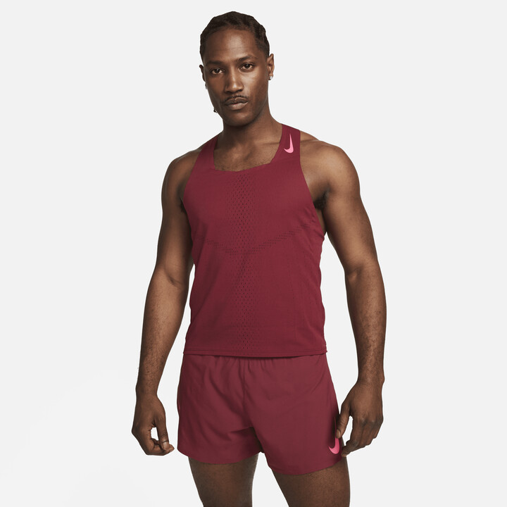 Nike Men's Dri-FIT ADV AeroSwift Racing Singlet in Red - ShopStyle Shirts