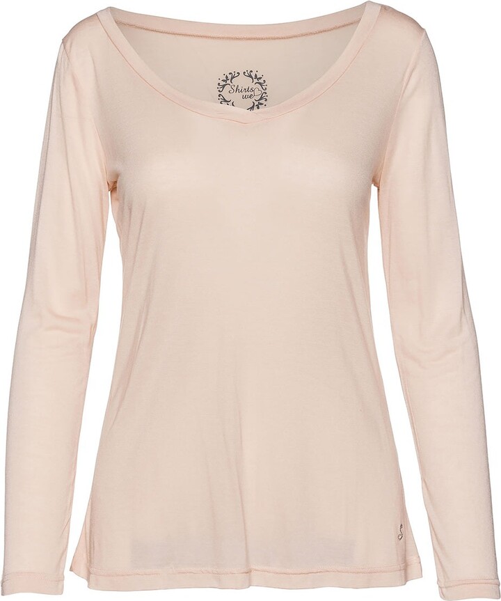 Conquista Women's Rose Gold Long Sleeve Light Pink Top - ShopStyle
