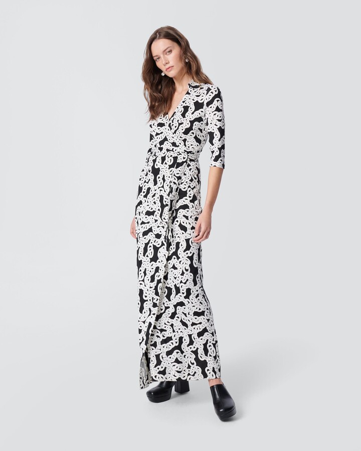 Diane von Furstenberg Abigail Silk Jersey Maxi Wrap Dress - ShopStyle