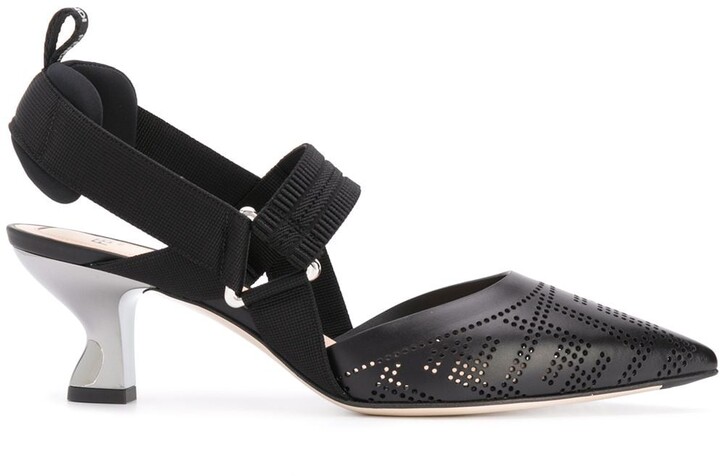 Fendi perforated Colibri 60mm pumps - ShopStyle