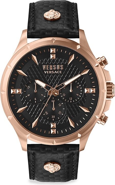 Versus Versace Chrono Lion Modern 45MM Two Tone IP Goldtone Stainless ...