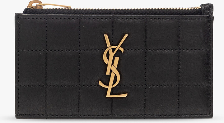 Saint Laurent Leather Card Case, , - Black - ShopStyle