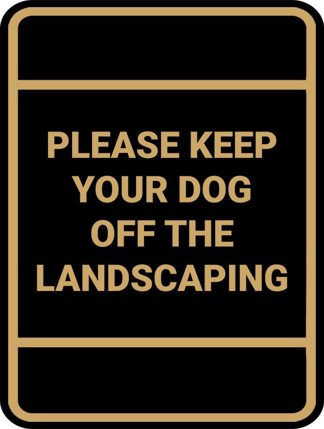 Etsy Portrait Round Please Keep Your Dog Off The Landscaping Wall Or ...