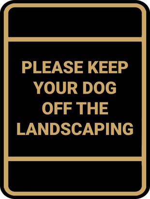 Etsy Portrait Round Please Keep Your Dog Off The Landscaping Wall Or ...