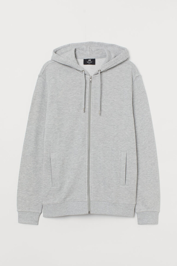 H&M Regular Fit Hooded Jacket - Gray - ShopStyle Outerwear