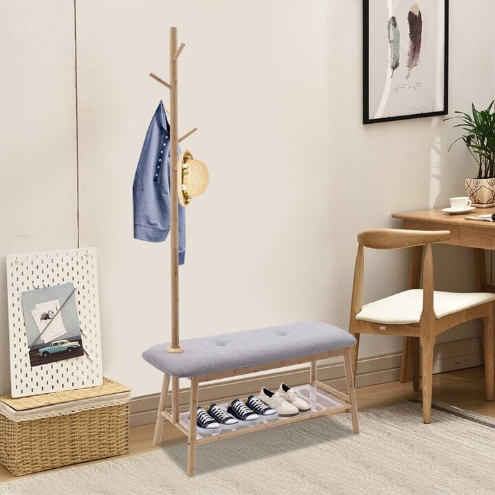3 in 1 Entry Hall Tree Bench Coat Rack - ShopStyle