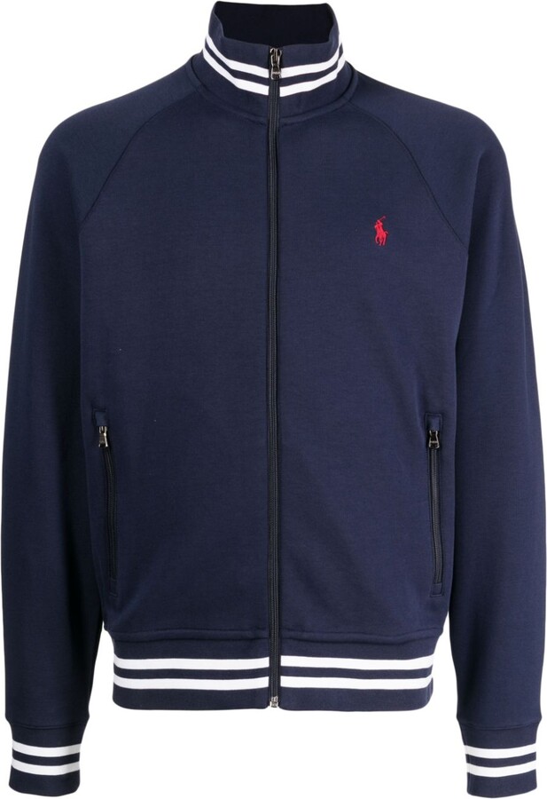 Polo Ralph Lauren Polo Pony-embroidered high-neck bomber jacket - ShopStyle