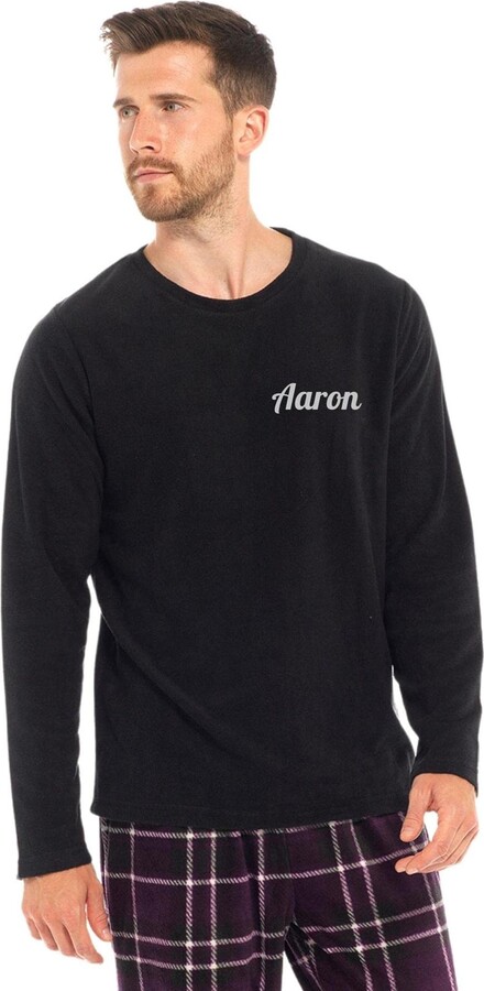 Style It Up Mens Warm Cosy Check Fleece Loungewear Winter PJ Super Soft ...