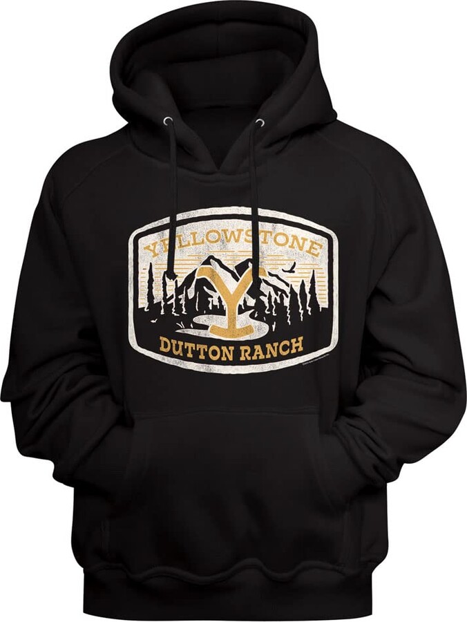 American Classics Yellowstone Mens Hoodie Dutton Ranch Logo Adult Long ...