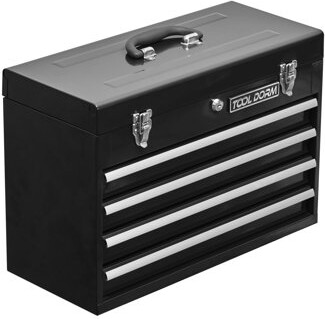17 Stories Metal Toolbox With 4 Drawers, Portable Steel Toolbox With ...