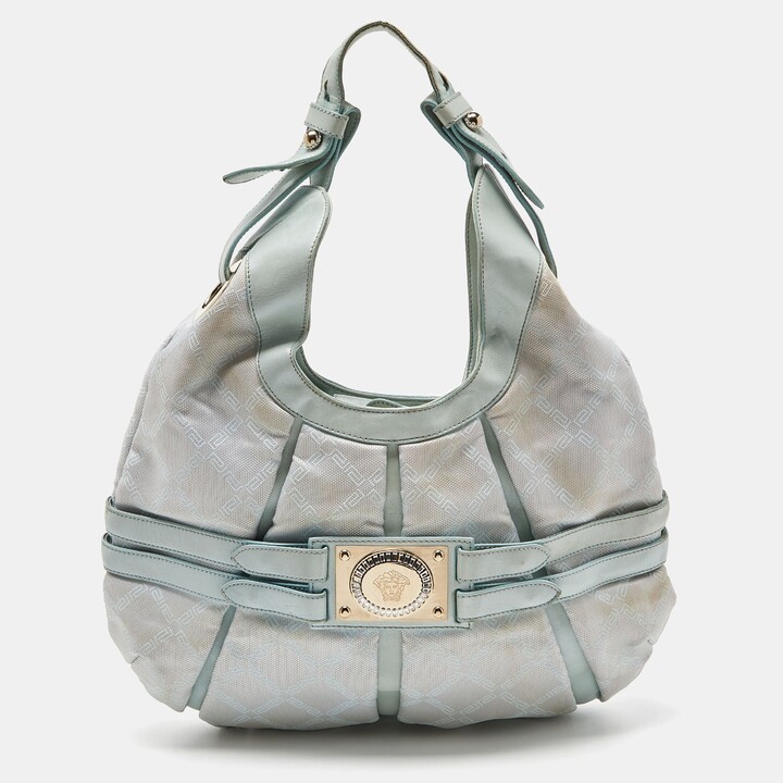Versace Ice Signature Nylon And Leather Hobo - ShopStyle