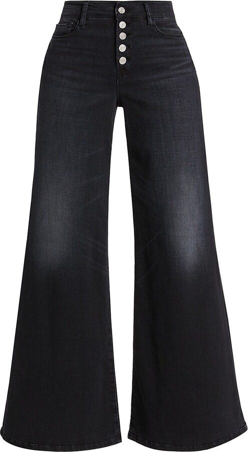 Frame Le Palazzo Exposed-Button Jeans - ShopStyle