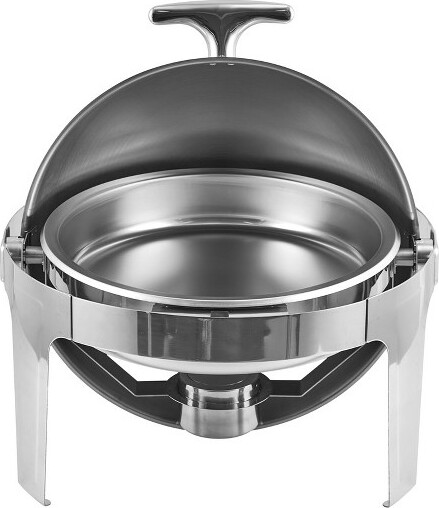WhizMax 6.8 QT Round Roll Top Chafing Dish Buffet Set, Round Chafing Dishes for Buffet with Fuel ...