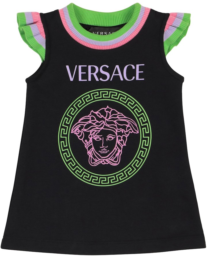 Versace Children Baby Medusa stretch-cotton dress - ShopStyle