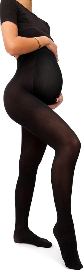 sofsy Opaque Maternity Tights | Pantyhose for Pregnancy 50 Den Black 4 - Large - ShopStyle Hosiery
