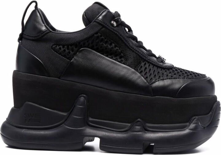 Swear Air Rev. Nitro Sky Platform Sneakers - Triple Black - ShopStyle