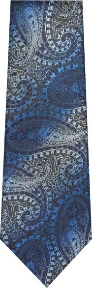 The Dapper Tie TheDapperTie Men' Blue And Black Pailey Necktie with ...