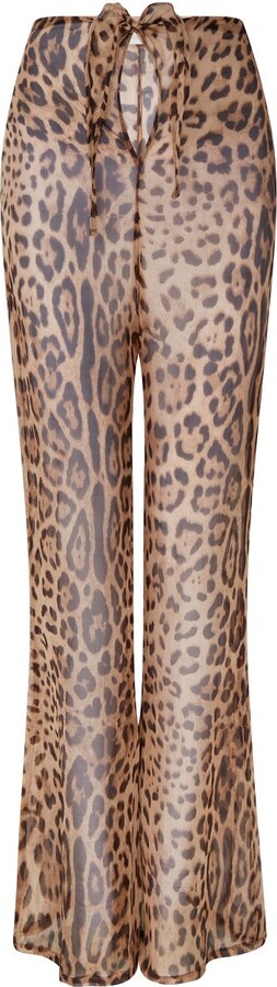 Pretty Rascal Women's Fiorella Flares Leopard - ShopStyle Wide-Leg Trousers