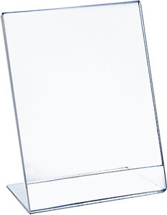 Azar Displays Angled L-Shaped Sign Holder Frame with Slant Back Design ...